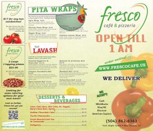 Menu - Fresco Cafe